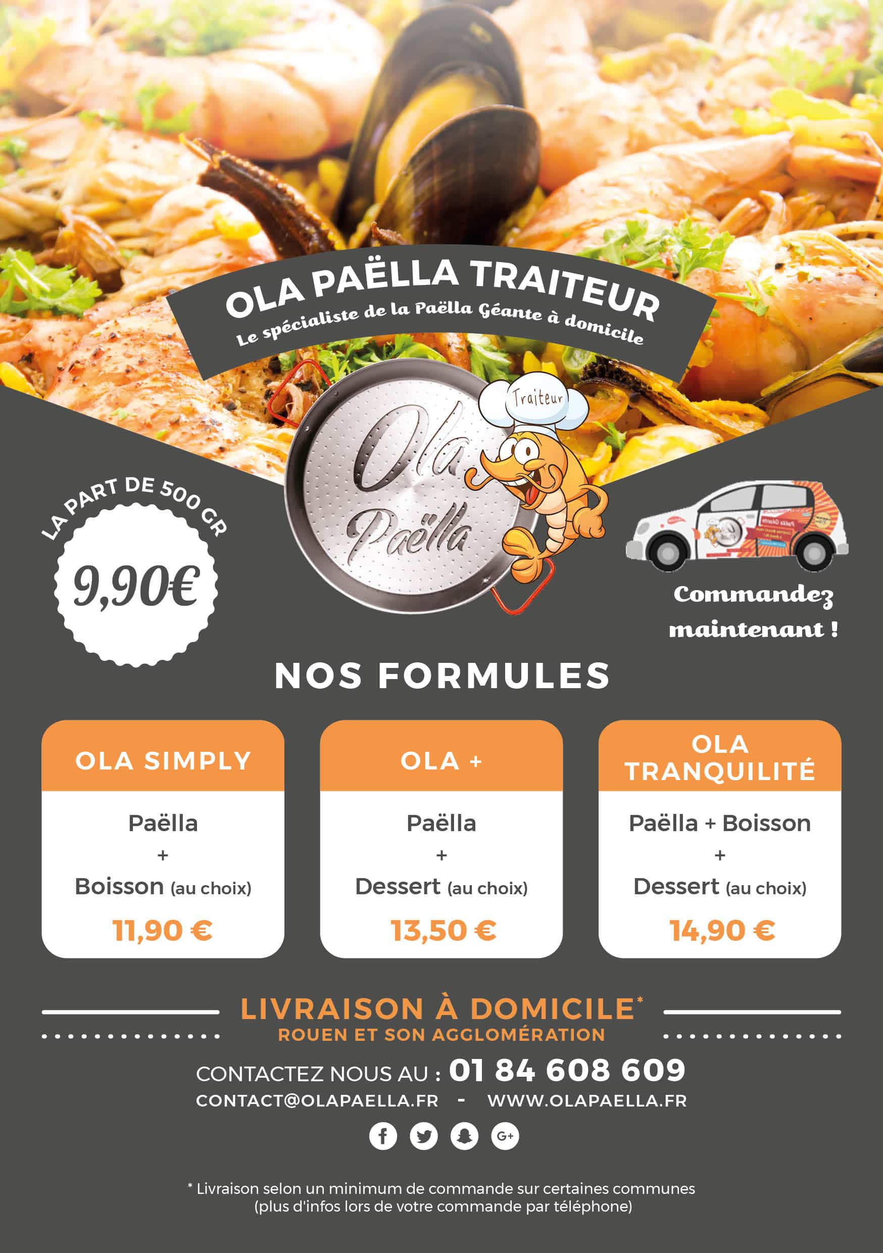 Livraison - Ola Paëlla Traiteur à domicile et en livraison